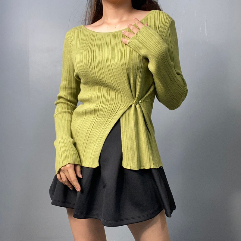 Jual [LUXE.DLABEL] - F68 TOP [ Atasan Rajut Wanita Atasan Rajut wanita ...