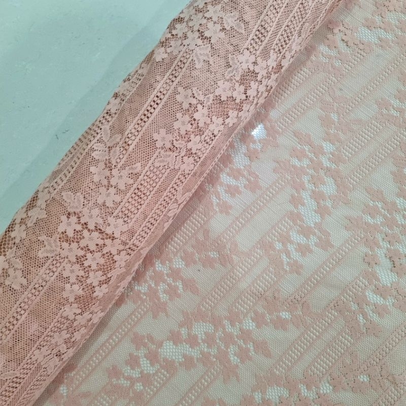 Jual Kain Kebaya Brokat Kain Brukat Salur Flower Rose | Shopee Indonesia