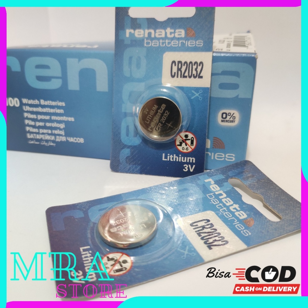 Jual Baterai Renata CR2032 Original Batrai CMOS Komputer CR 2032 Lithium Battery 3V | Shopee ...