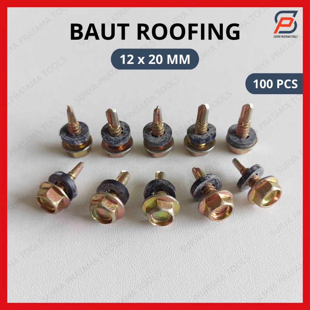 Jual Baut Roofing 12x20 Isi 100 Pcs Baut Rangka Baja Ringan SDS 2cm 12 ...