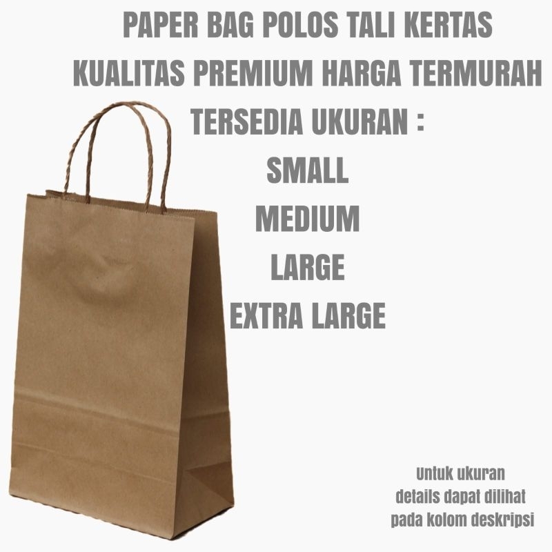 Jual PAPER BAG TALI KERTAS SIZE S | Shopee Indonesia