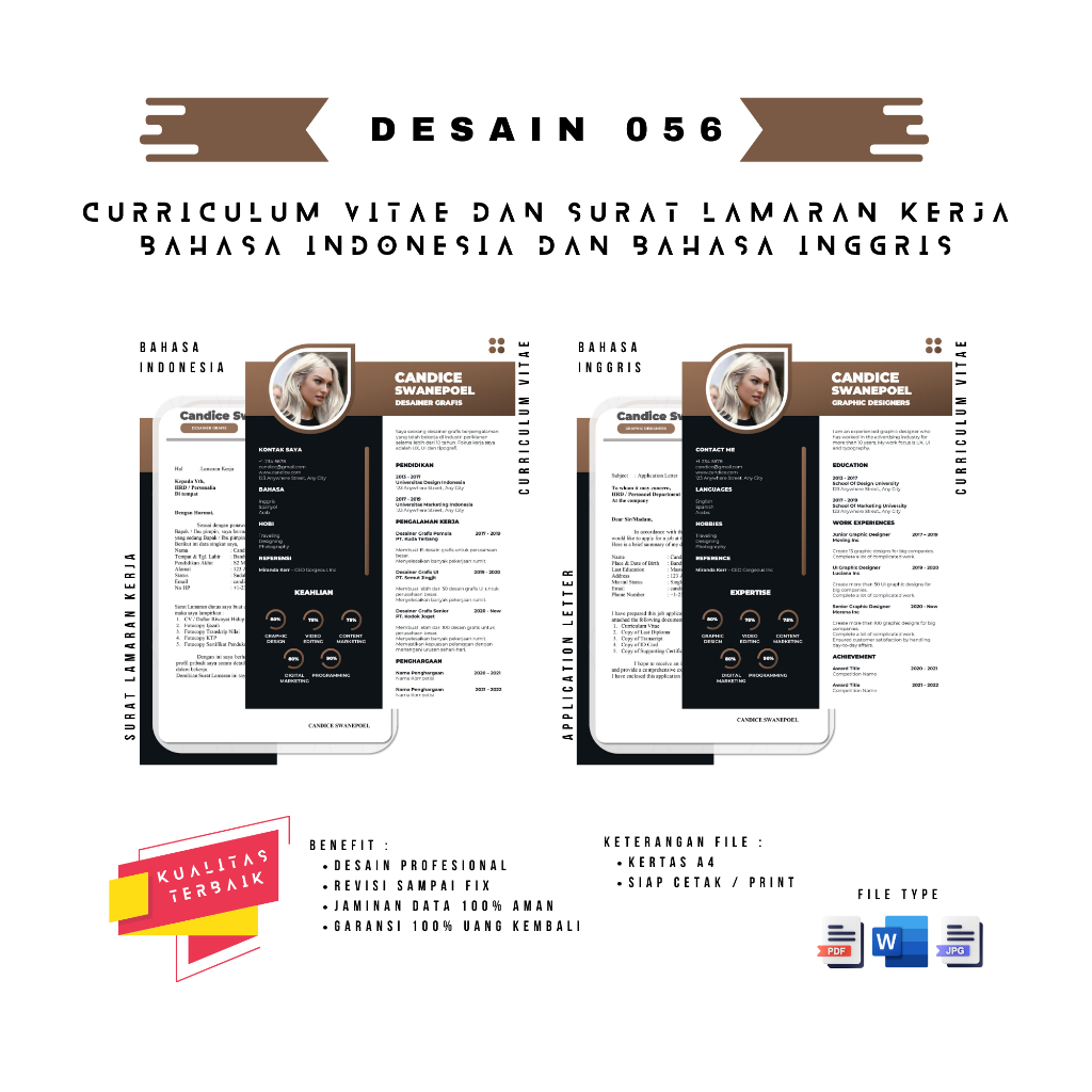 Jual DESAIN PROFESIONAL CV DAN SURAT LAMARAN KERJA (DESAIN 056 ...