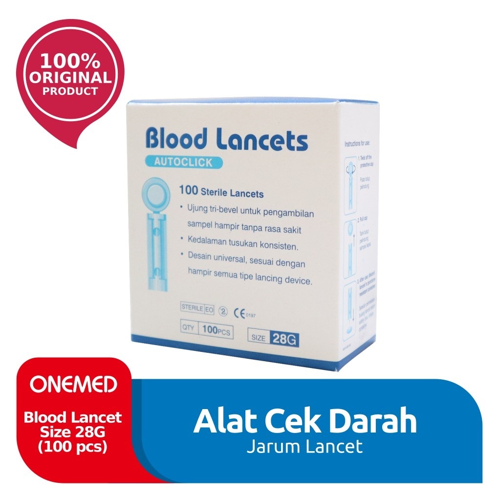 Jual Onemed Blood Lancet 28G isi 100 | Shopee Indonesia