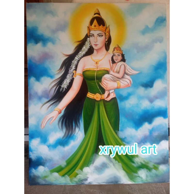 Jual Lukisan Ratu Pantai Selatan Ratu Kidul Lukisan Kanvas Shopee