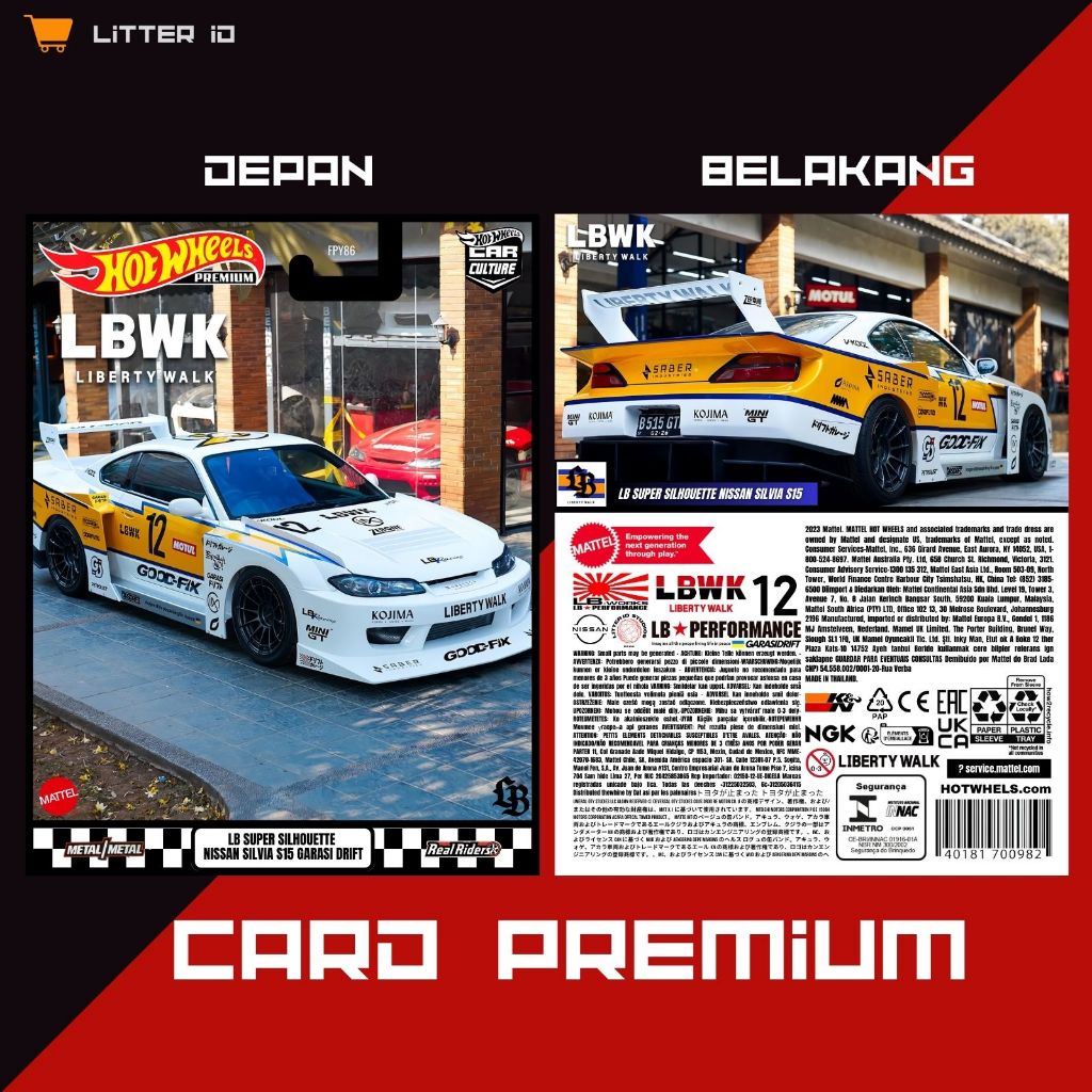 Jual Custom Card Premium LBWK Nissan Silvia S15 GD | Shopee Indonesia