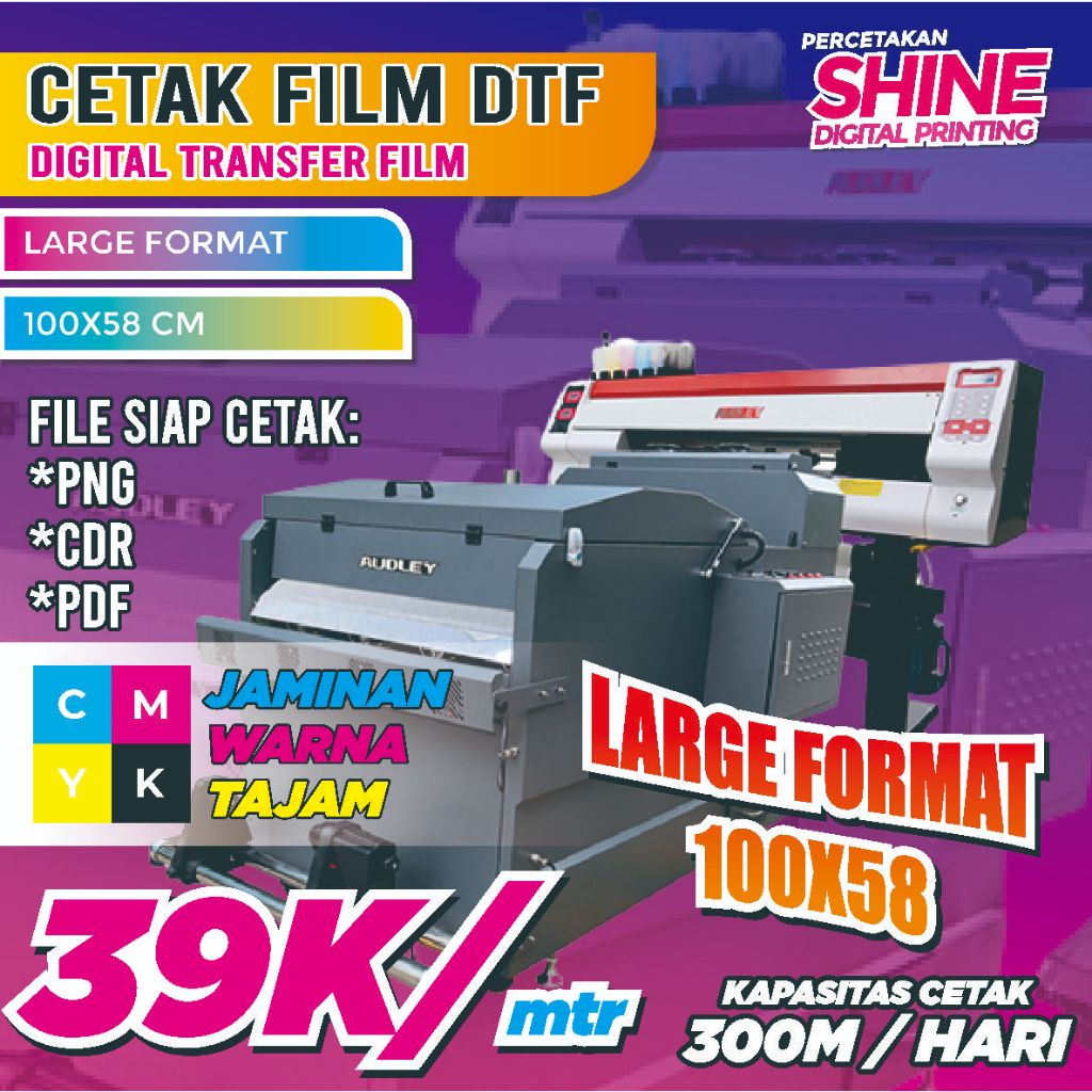 Jual JASA CETAK DTF LARGE FORMAT/ DTF SIAP PRESS / DTF METERAN / DTF ... Jual JASA CETAK DTF LARGE FORMAT/ DTF SIAP PRESS / DTF METERAN / DTF ...