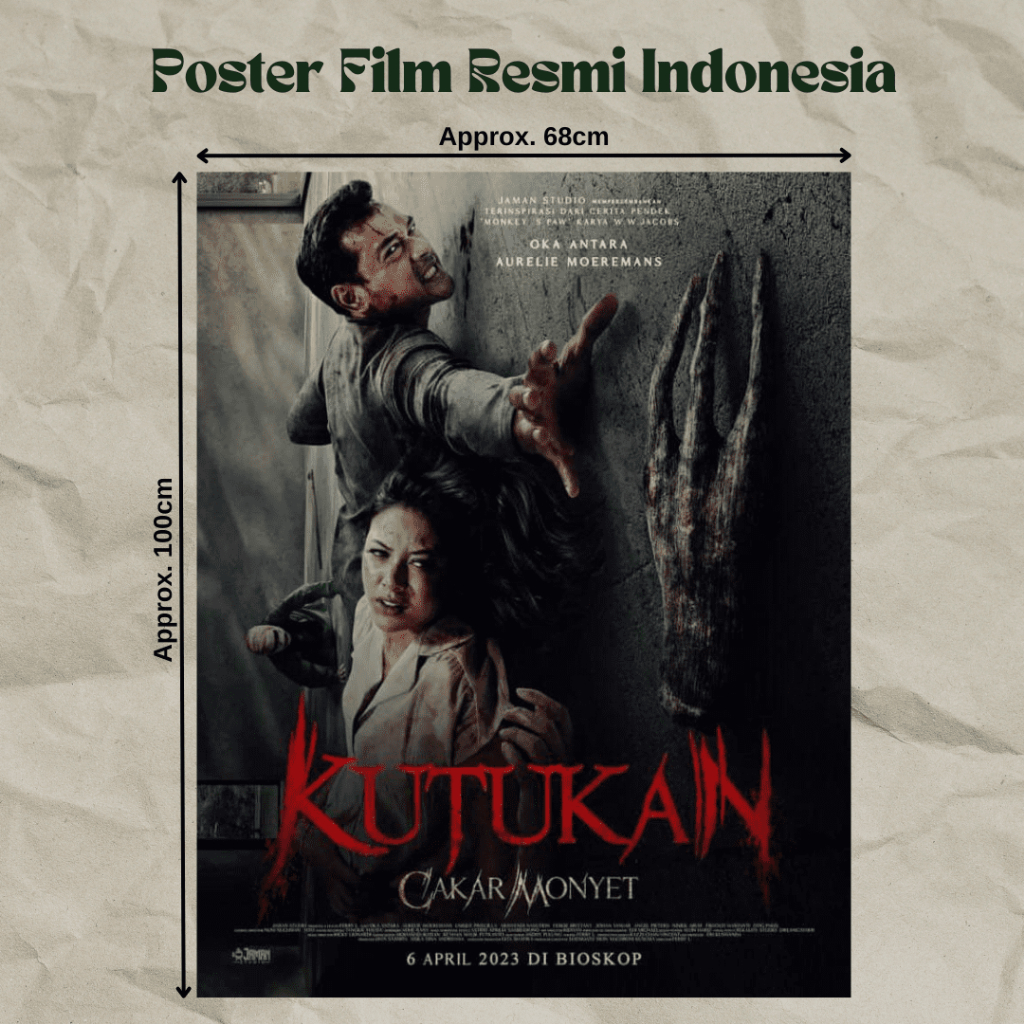 Jual Poster Film KUTUKAN CAKAR MONYET - original Indonesia one sheet, 68 x 100 cm | Shopee Indonesia
