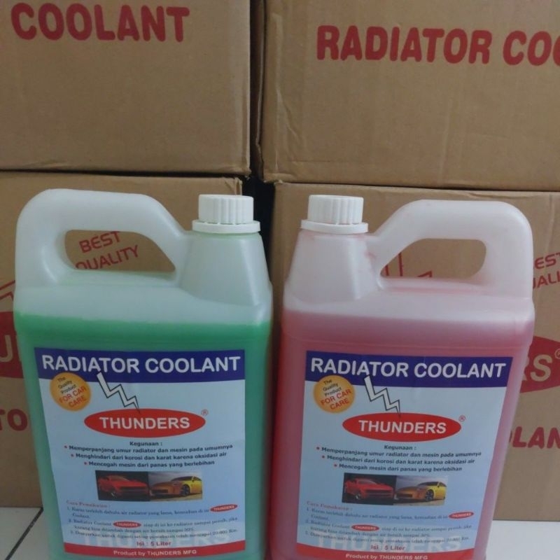 Jual AIR RADIATOR MOBIL COOLANT HIJAU & MERAH : THUNDERS | Shopee Indonesia