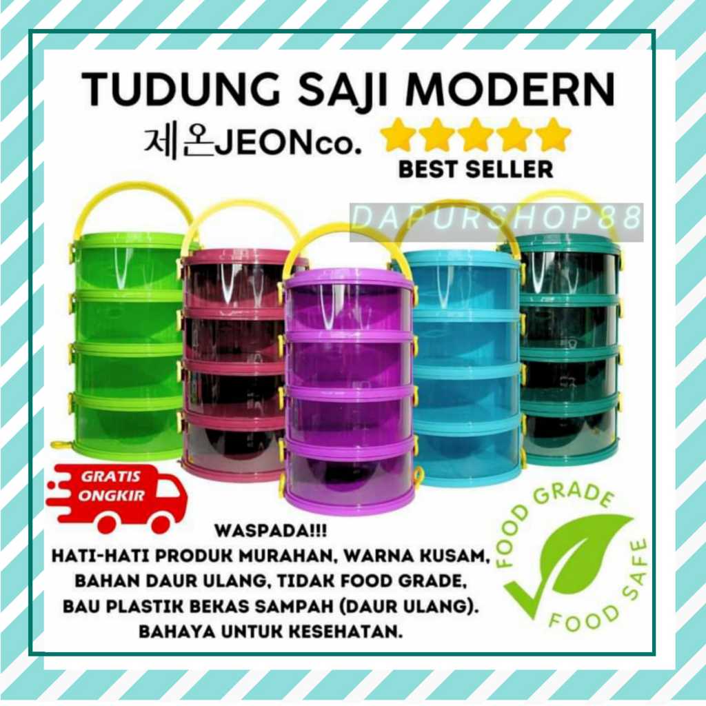 Jual TUDUNG SAJI MODERN / TUDUNG SAJI JEON MODERN / TUDUNG SAJI 4 SUSUN ...