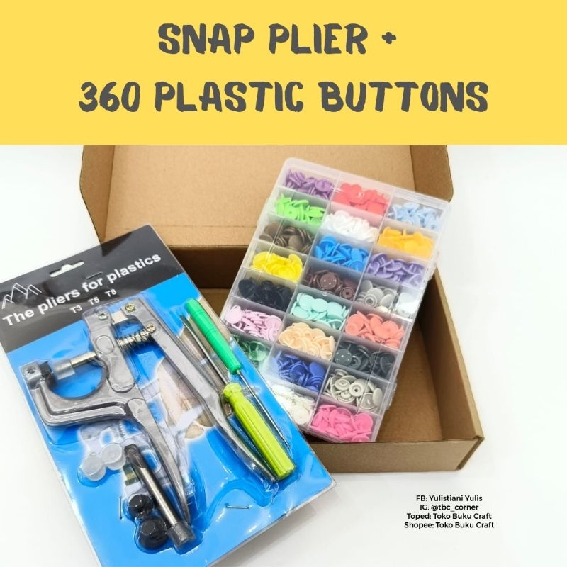 Jual Snap Plier dan 360 Snap Buttons (24 warna) | Shopee Indonesia