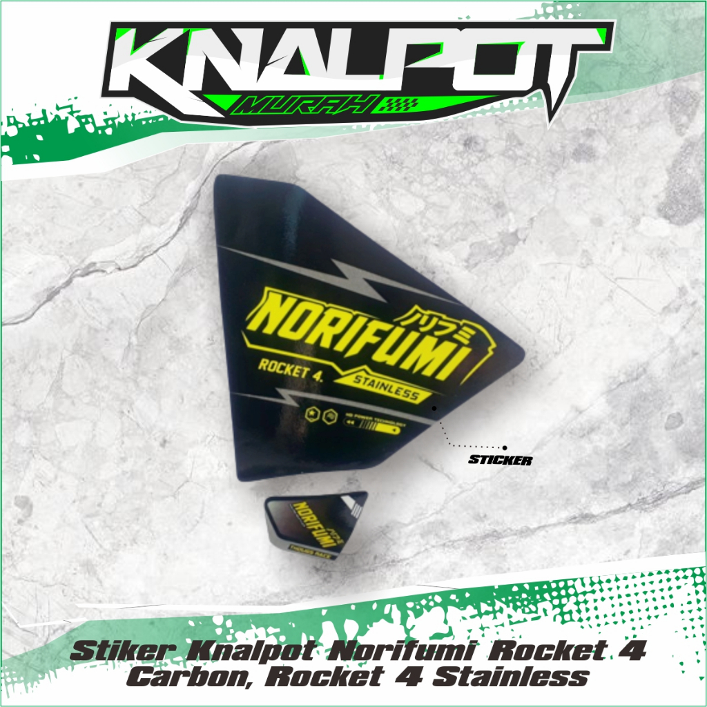 Jual Stiker Knalpot Norifumi Rocket 4 Carbon, Rocket 4 Stainless ...