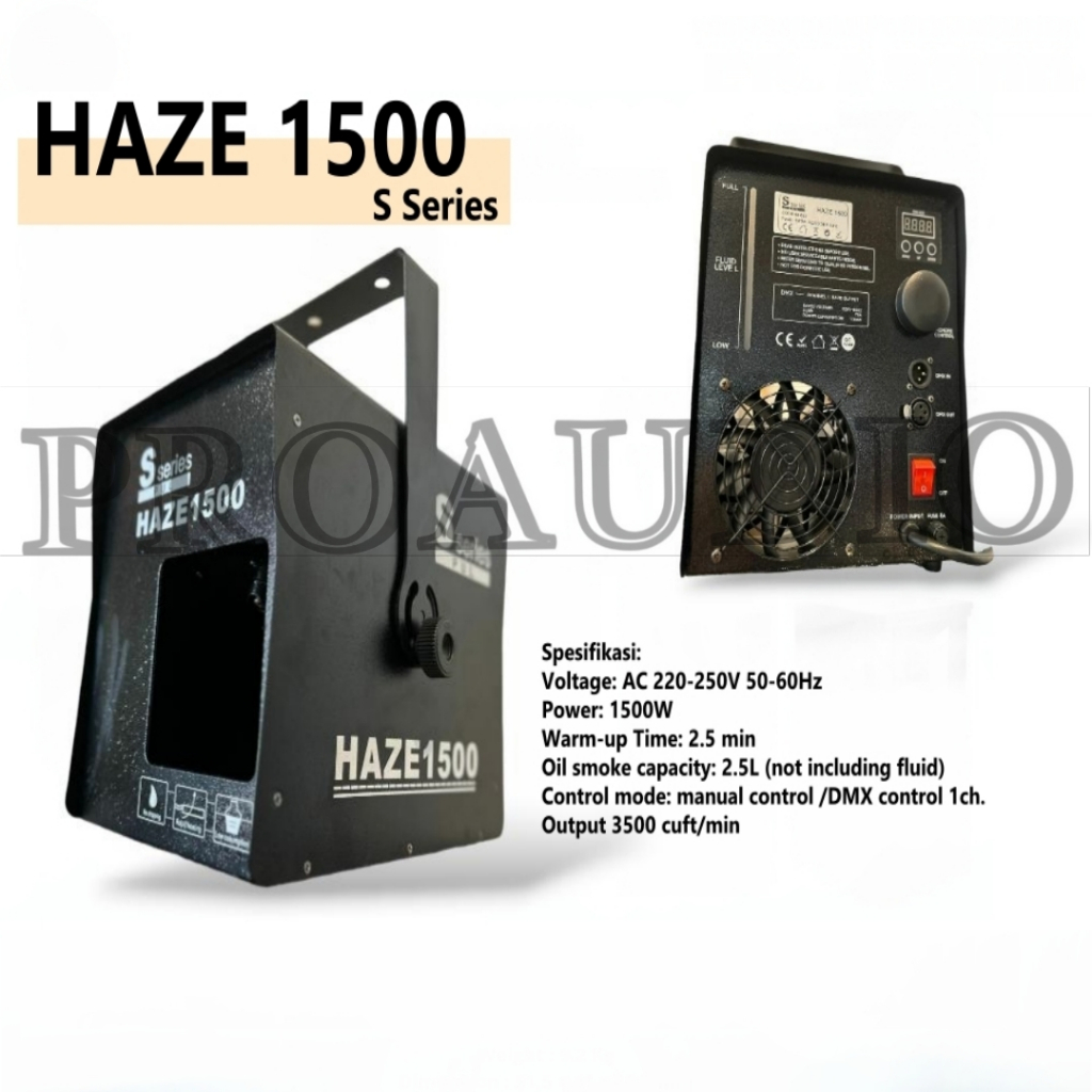 Jual Mesin Hazer Machine Haze 1500 Watt Dmx-Remote Mesin Asap ...