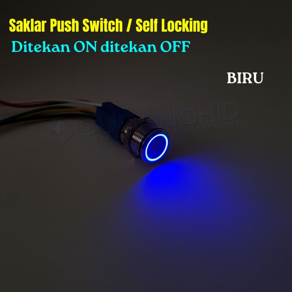 Jual Saklar Tombol On Off LED Stainless Push Button Switch Metal ...