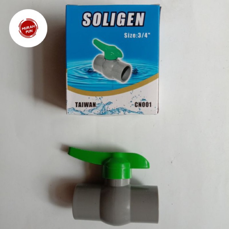 Jual stop kran soligen 3/4 1 inch ball valve stopkran | Shopee Indonesia