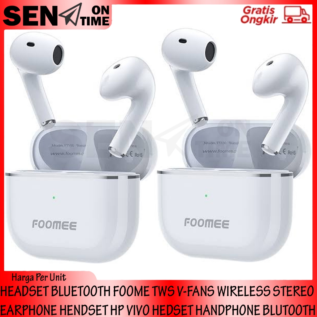 Jual Hedset Handphone V-Fans Vivo Hendset Earphone Tws Foome Headset ...