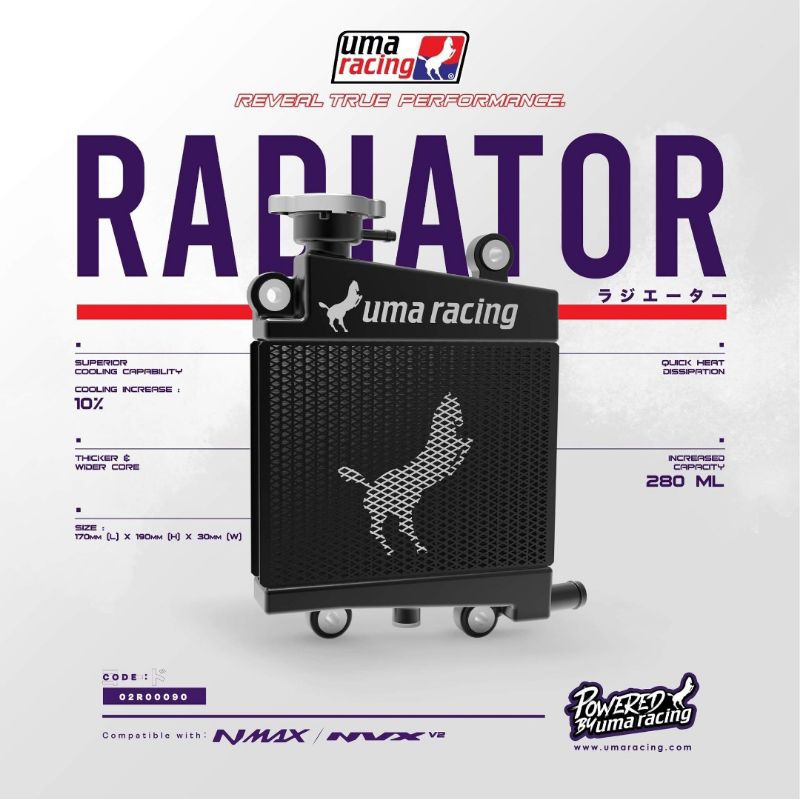 Jual RADIATOR UMA RACING YAMAHA NEW NMAX 155 - AEROX 155 V2 FULL ...