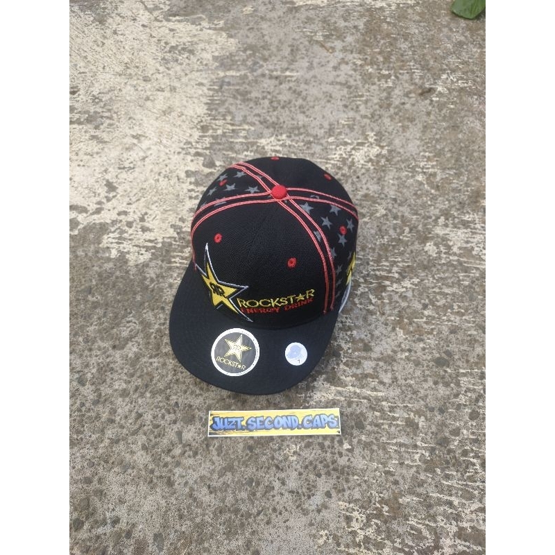 Jual Topi Snapback Rockstar Energy Drink Second | Shopee Indonesia