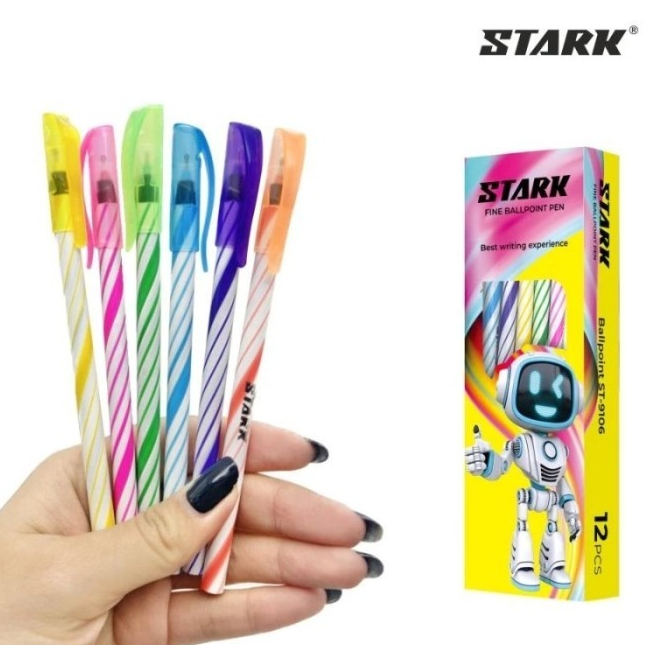 Jual Pena Pulpen Tulis Hitam STARK ST-9106 KINGSMAN Bolpen Pen Ulir V36 ...