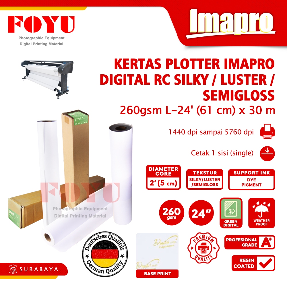 Jual Kertas Foto Photo Paper Inkjet Imapro Green Digital Water Proof ...