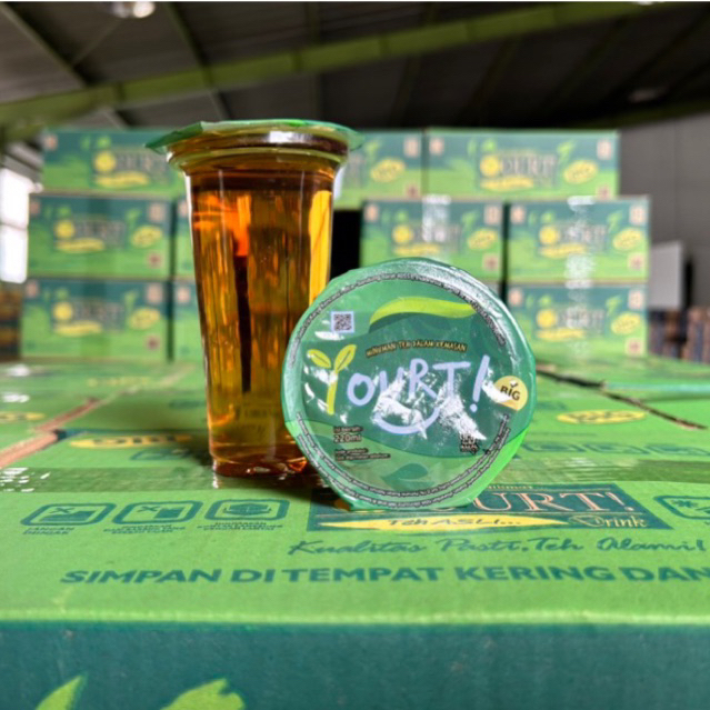 Jual Teh Gelas 1 Dus Merk YOURTI BIG 220 ml (24 pcs) Bandung LeVontea ...