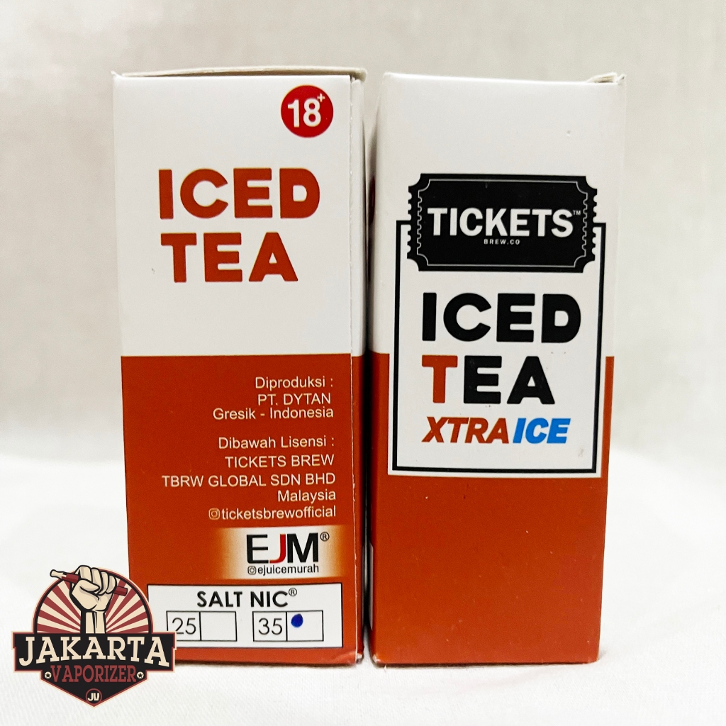 Jual [SALT] EJM TICKETS ICED TEA XTRA ICE SALTNIC 30ML 25MG 35MG BY EJM ...