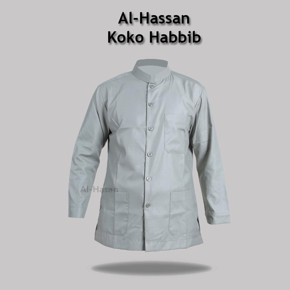Jual Baju Muslim Koko Kokoh Habaib Haibah Polos Model AMMU AMU | Shopee ...