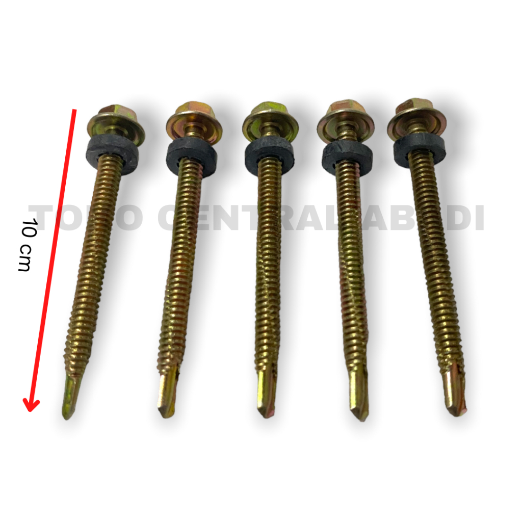 Jual Baut Roofing / Skrup Roofing "CAMEL" 100mm, 10cm (50 pcs) / Baut ...