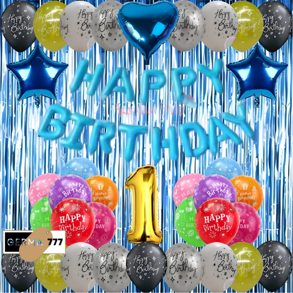 Jual Dekor Ulang Tahun Simple Balon Happy Birthday Dekorasi Hiasan ...