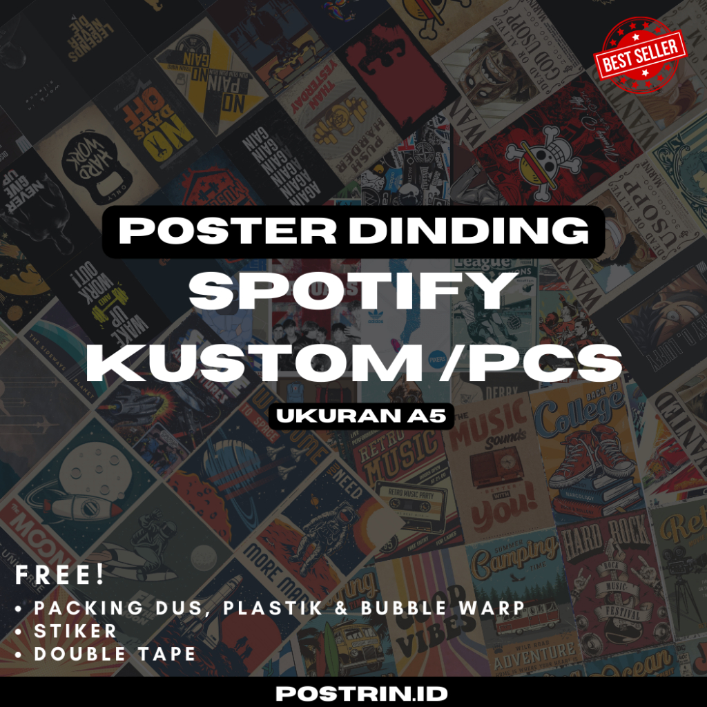 Jual Postrin - Spotify Poster Custom (1Pcs) // Poster dinding // Poster ...