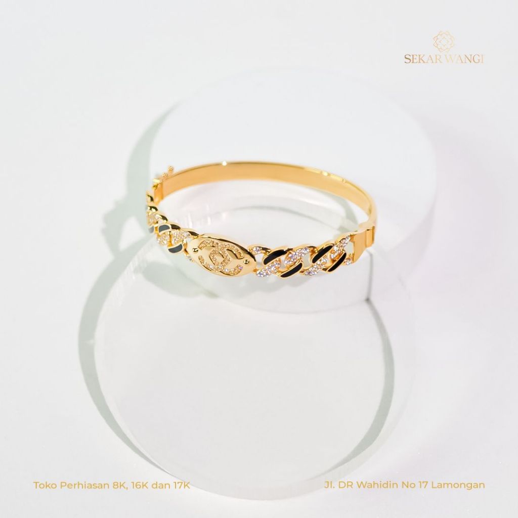 Jual GELANG EMAS GOLD RANTAI CASSANDRA RANTAI CAT HITAM, EMAS ASLI ...