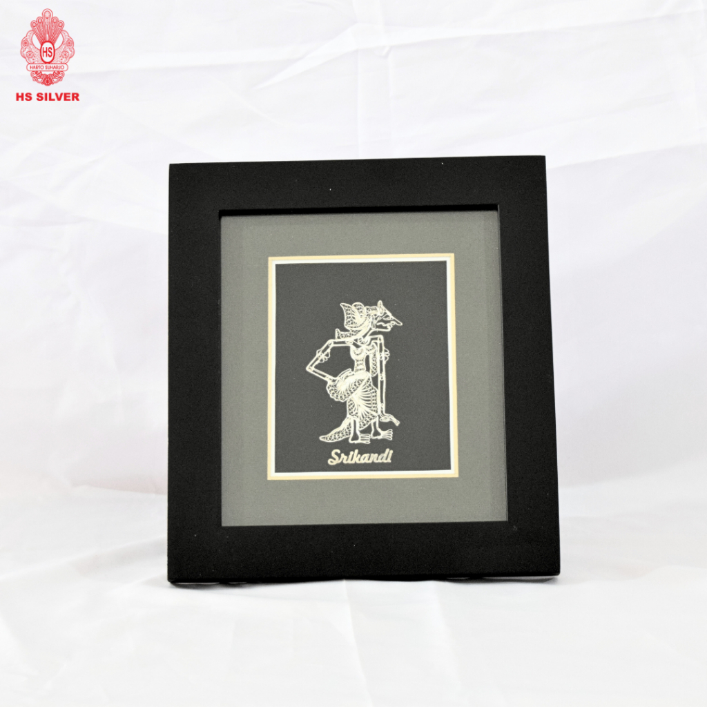 Jual Hiasan Dinding Pajangan Perak Plated Bentuk Wayang Srikandi | HS ...