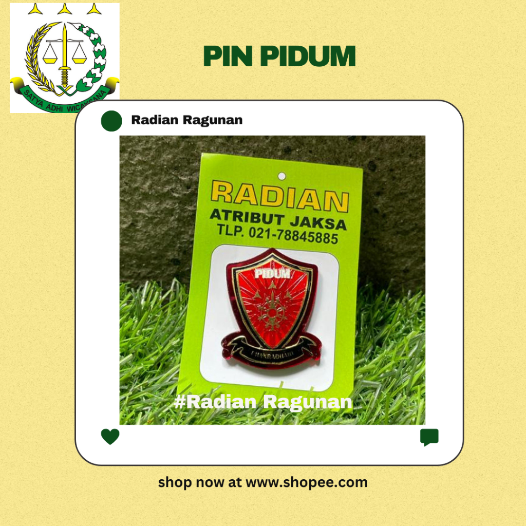 Jual PIN PIDUM JAKSA | KEJAKSAAN RI | Shopee Indonesia