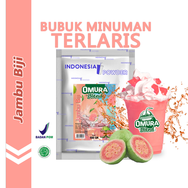 Jual OMURA Blend Bubuk Minuman Premium Rasa Jambu Biji Powder Drink 500 ...