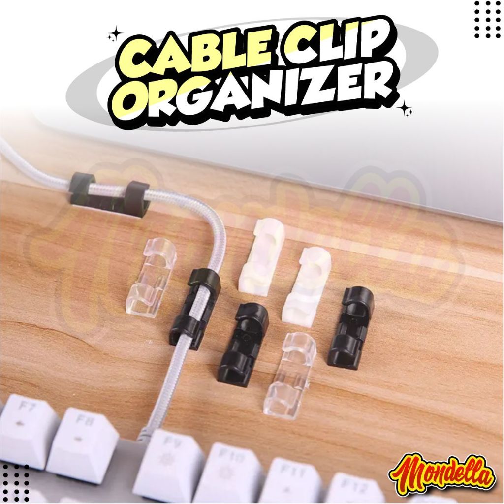 Jual Penjepit Kabel Tempel Dinding 20 Pcs Cable Clip Organizer Kabel ...