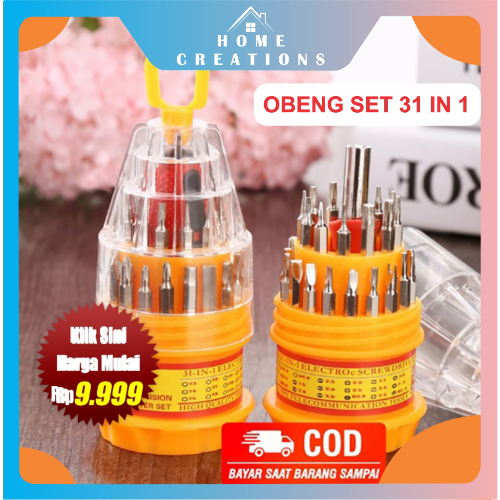 Jual Obeng Set 31in1 / Obeng Serbaguna/ Obeng Set 31in1 Multifungsi TERMURAH | Shopee Indonesia