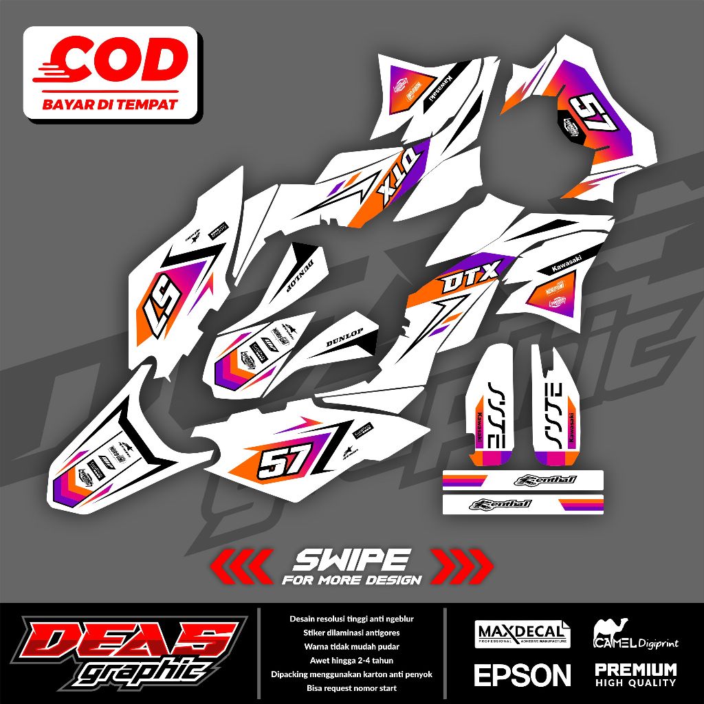 Jual Decal Kawasaki Dtracker grafis 011 - STIKER DECAL - FULLBODY ...