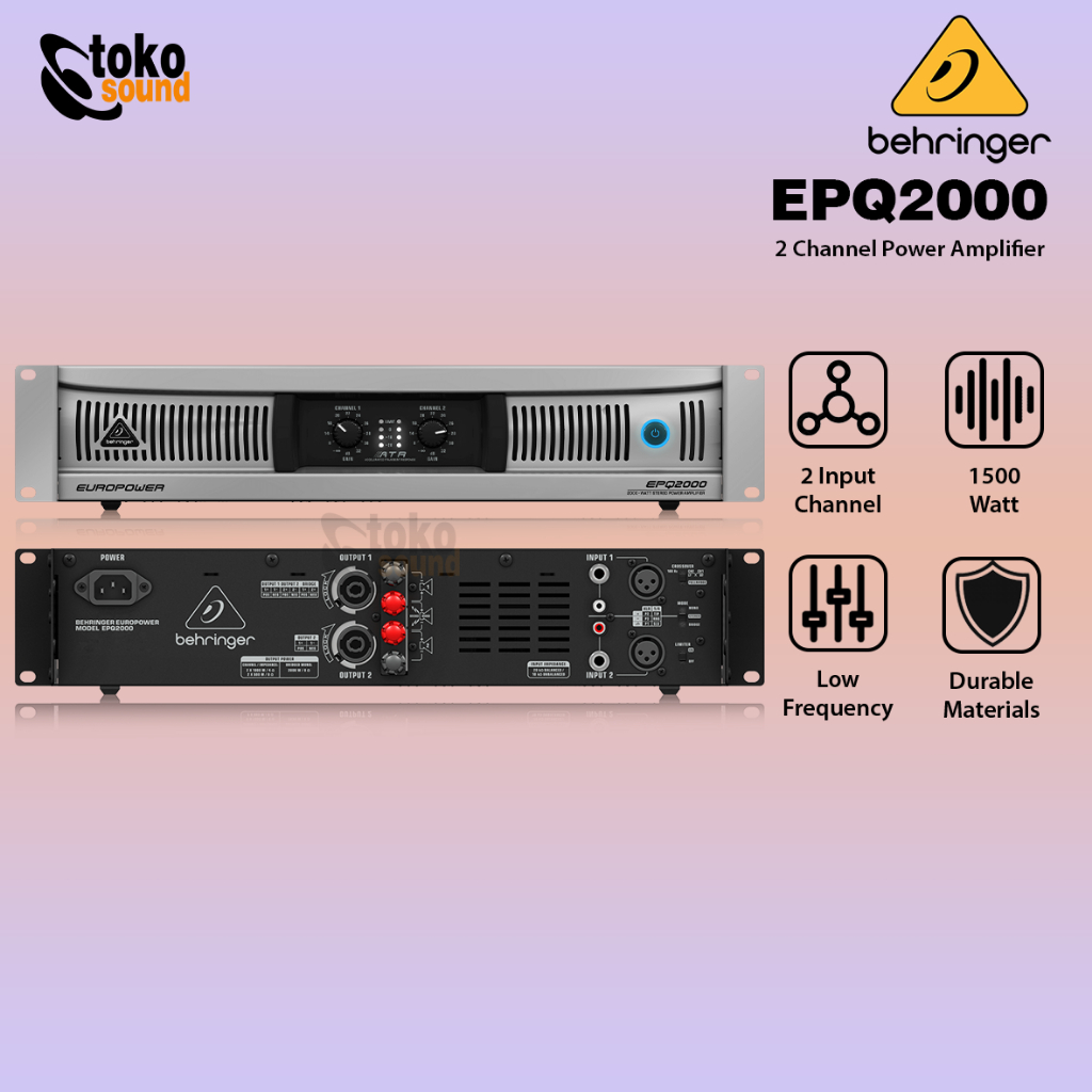 Jual Behringer Europower EPQ2000 - 2000W 2 Channel Power Amplifier | Shopee Indonesia