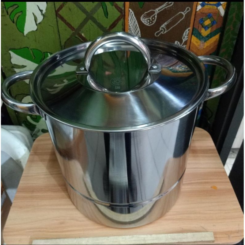 Jual Panci stock pot stainless steel raksasa diameter 35cm tinggi 33cm ...