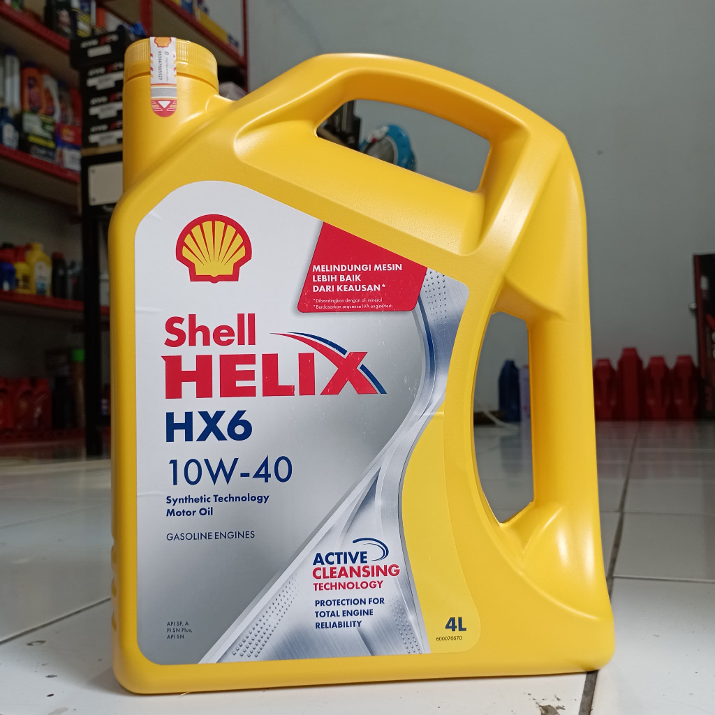 Jual OLI MOBIL SHELL HELIX HX6 10W-40 | HX6 4 LITER | ORIGINAL BARCODE ...