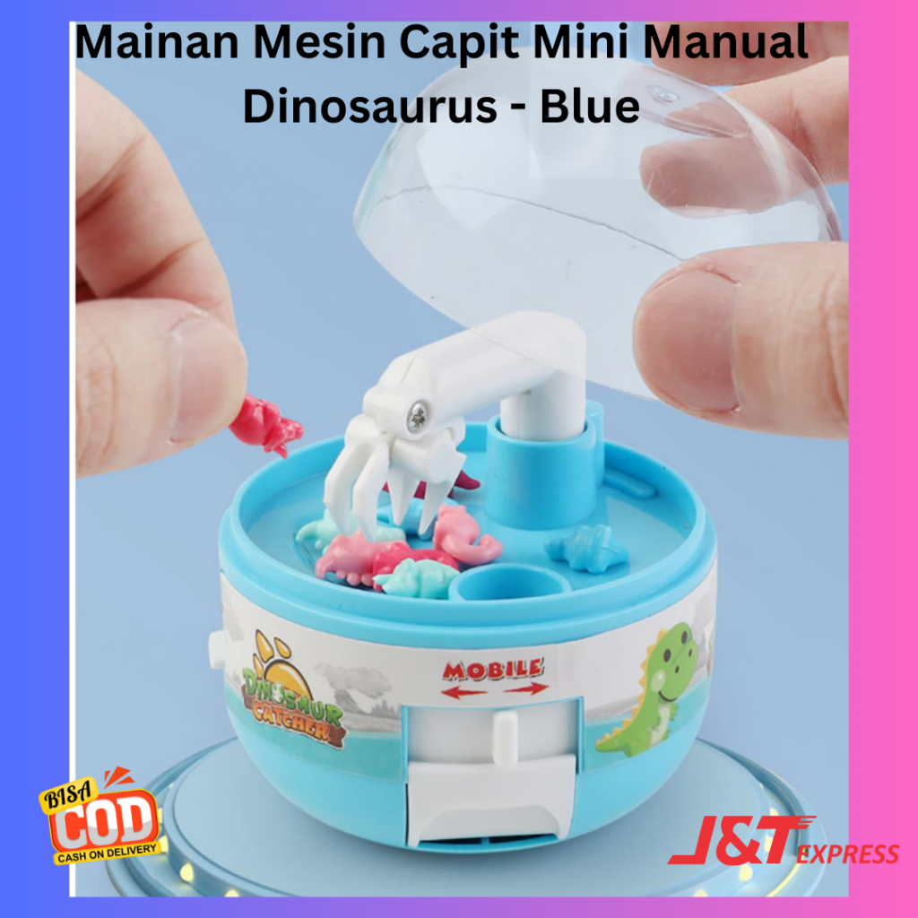 Jual Mainan Mesin Capit Mini Manual Dinosaurus - Blue | Shopee Indonesia