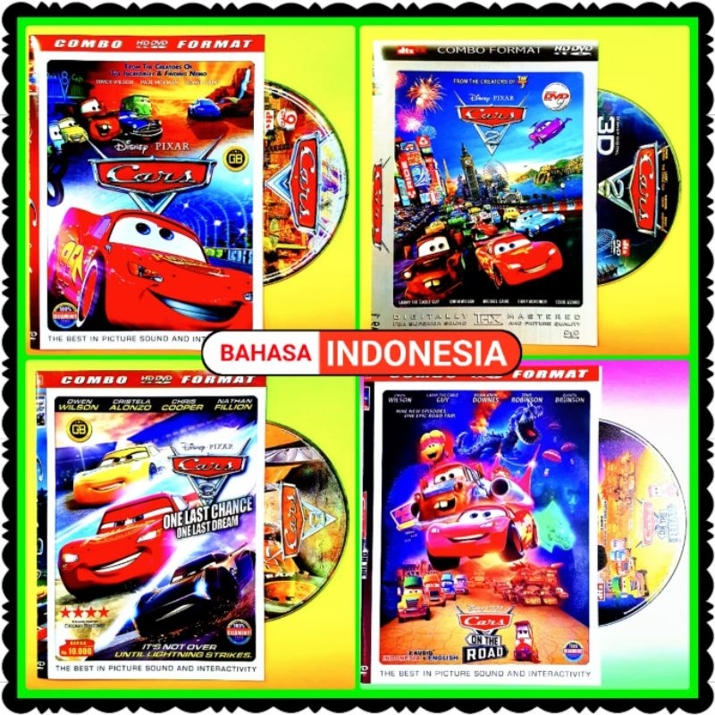 Jual KASET DVD CARS DUBBING BAHASA INDONESIA-LENGKAP FULL BOX-KASET CARTOON ANAK2 CARS BAHASA ...