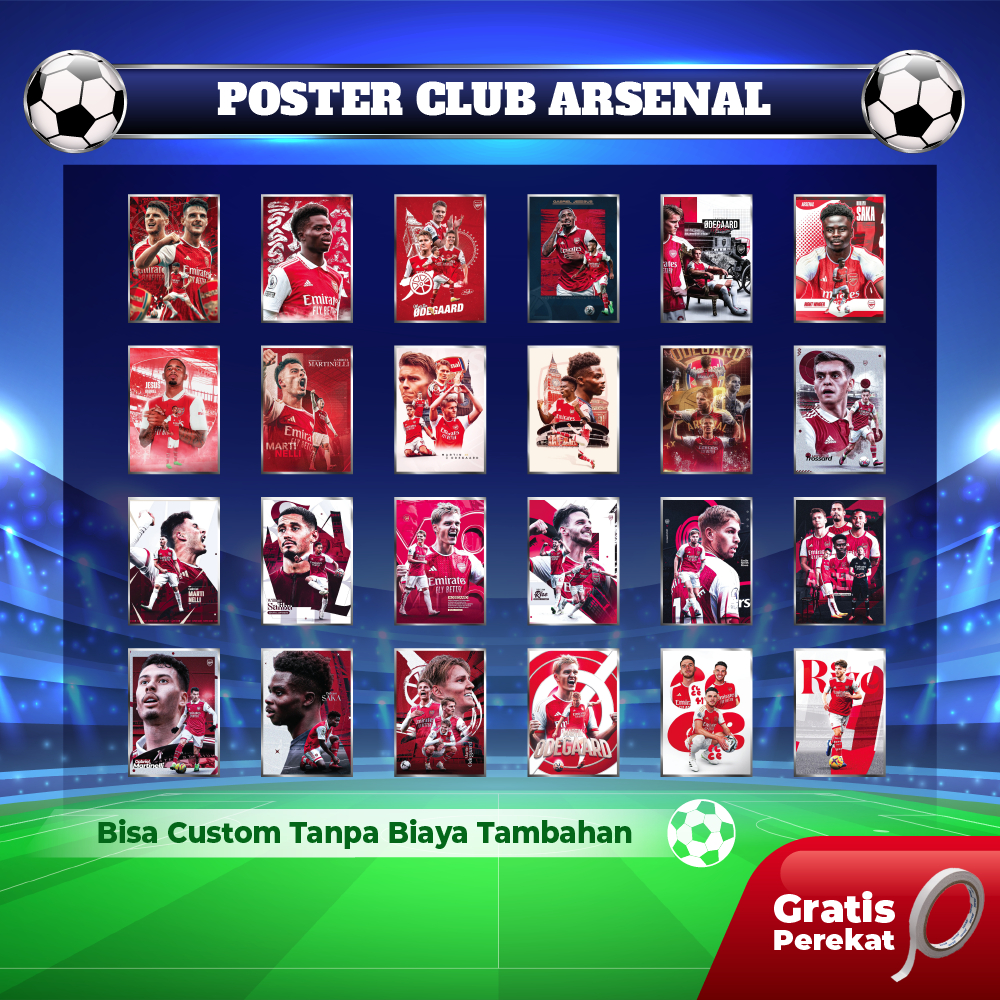 Jual Poster Klub Sepak Bola Arsenal - Club Sepak Bola Arsenal A5 [ISI ...