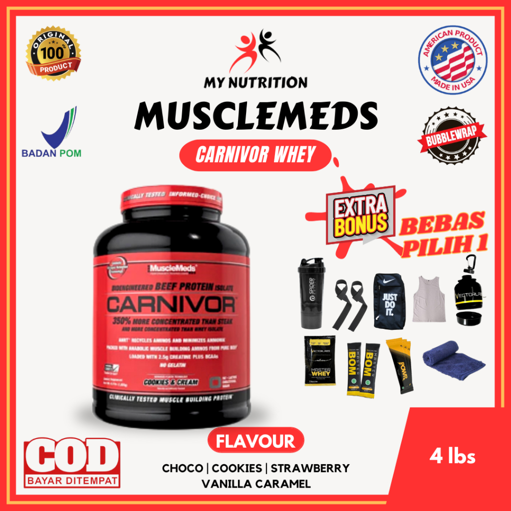 Jual Musclemeds Carnivor 4 lbs Susu Suplemen Gym Fitness Muscle Meds ...