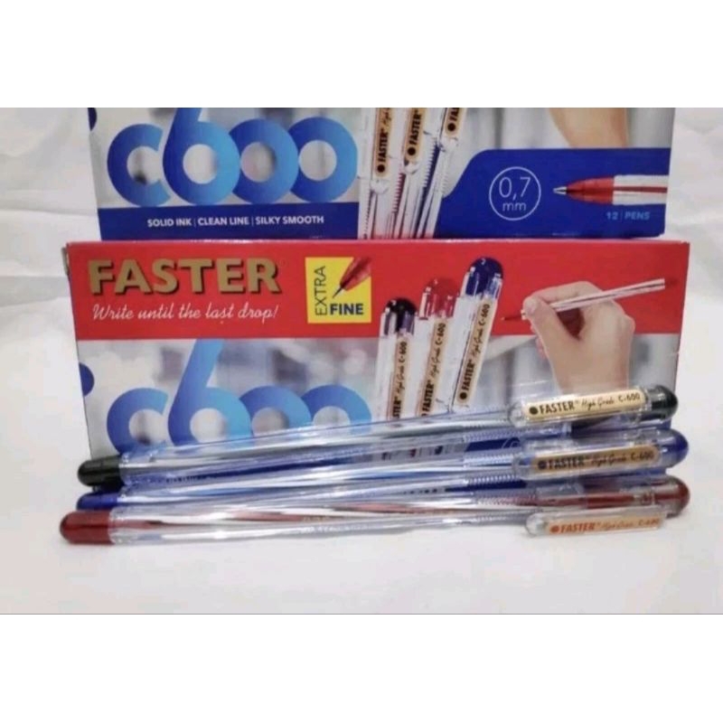 Jual BULPEN/BULPOINT FASTER C-600 (1 PAK ISI 12 BIJI) | Shopee Indonesia