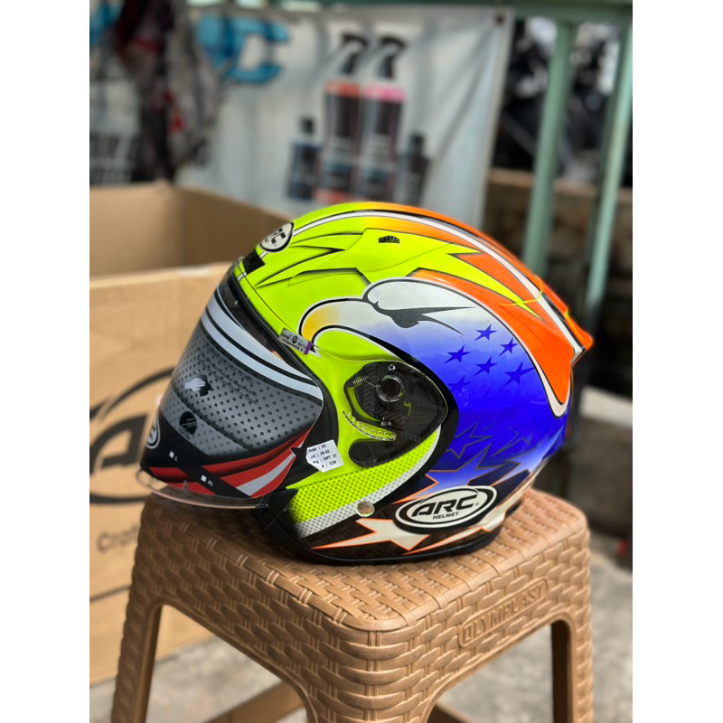 Jual HELM ARC XR MALAYSIA WINSTON ORANGE | Shopee Indonesia
