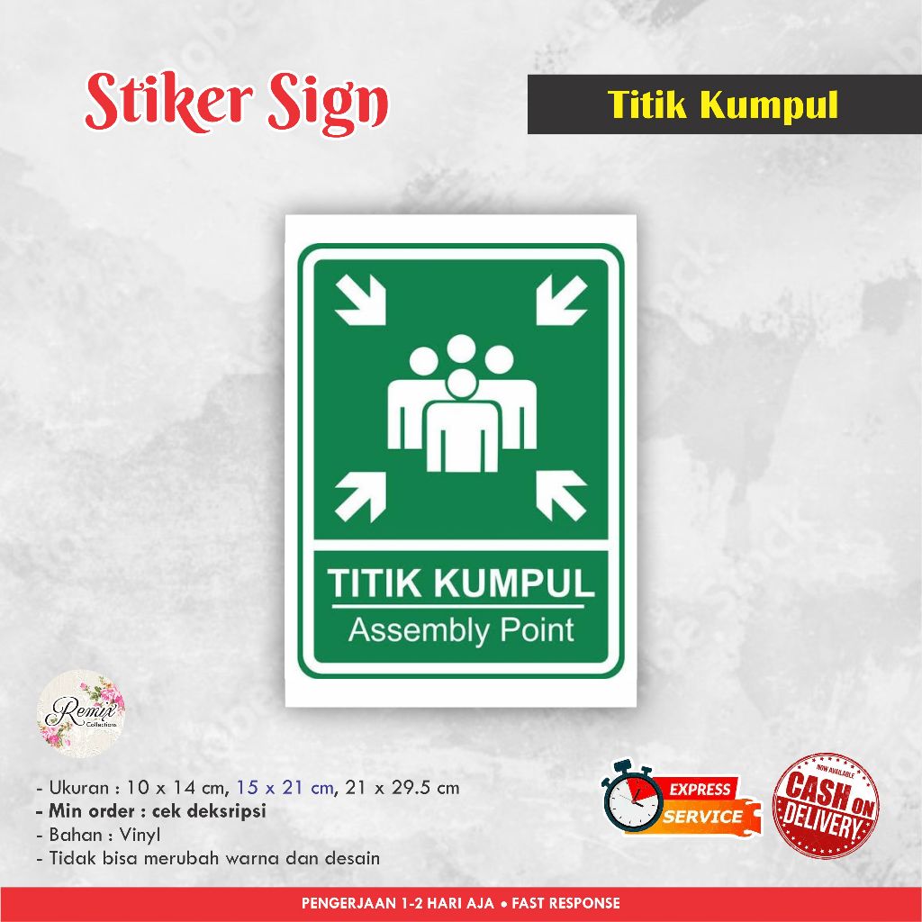 Jual STIKER SIGN TITIK KUMPUL VINYL / STIKER PERINGATAN / SIGN LABEL ...