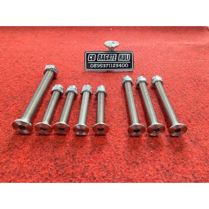 Jual baut l slim pangkon mesin depan & atas ninja r/rr/ss ( stainlist ) | Shopee Indonesia