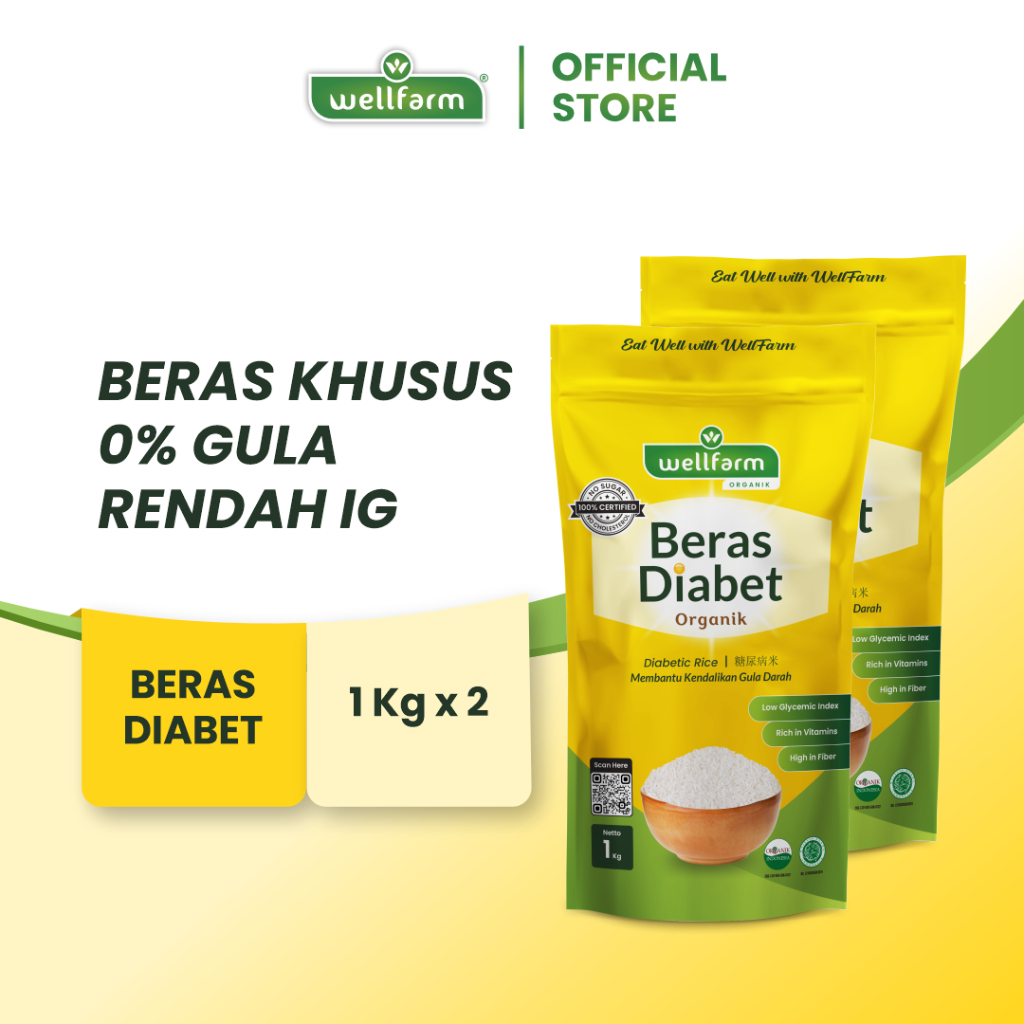Jual Wellfarm Beras Diabetes Organik | Beras Diabet Rendah Glikemik ...