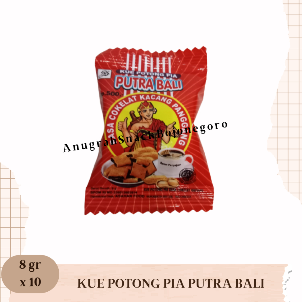Jual Kue Potong Pia Putra Bali Renceng 8gr x 10 | Shopee Indonesia