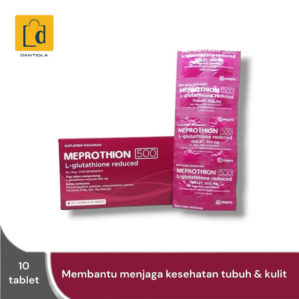 Jual MEPROTHION 500 L-GLUTATHIONE BOX ISI 30 TABLET | Shopee Indonesia